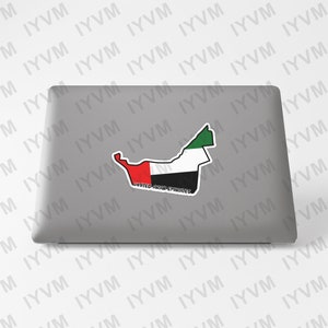 United Arab Emirates Map Flag Sticker Decal / UAE / Abu Dhabi / Dubai ...