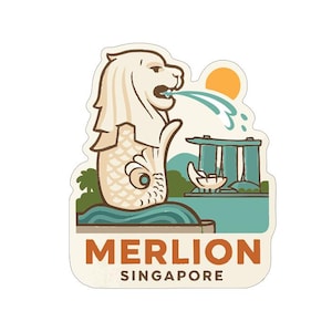 Merlion Singapore Sticker Decal Vinyl Die-cut Symbolic Landmark Design ...