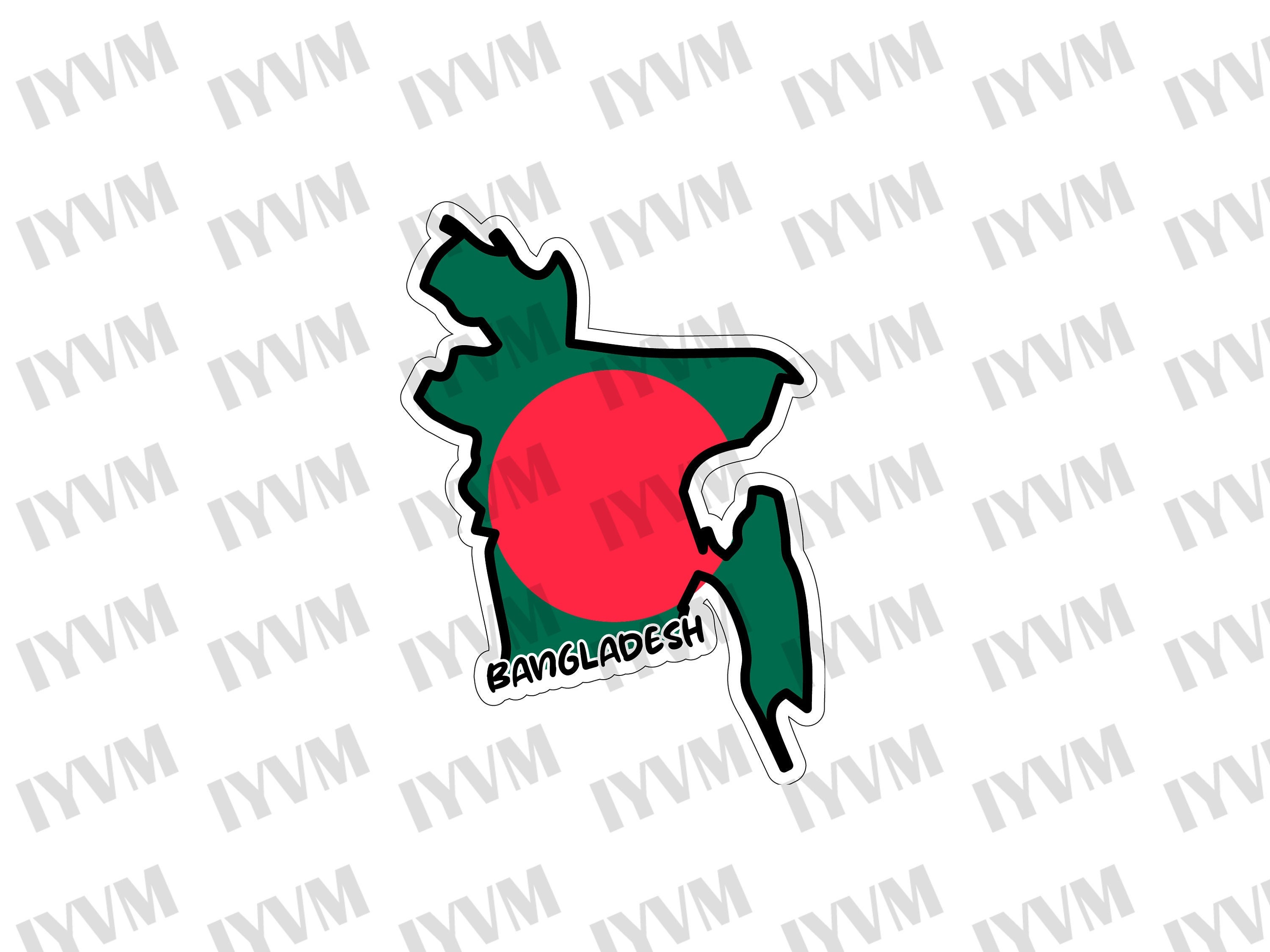 Bangladesh Map Flag Sticker Decal / Dhaka / Joy Bangla / the | Etsy