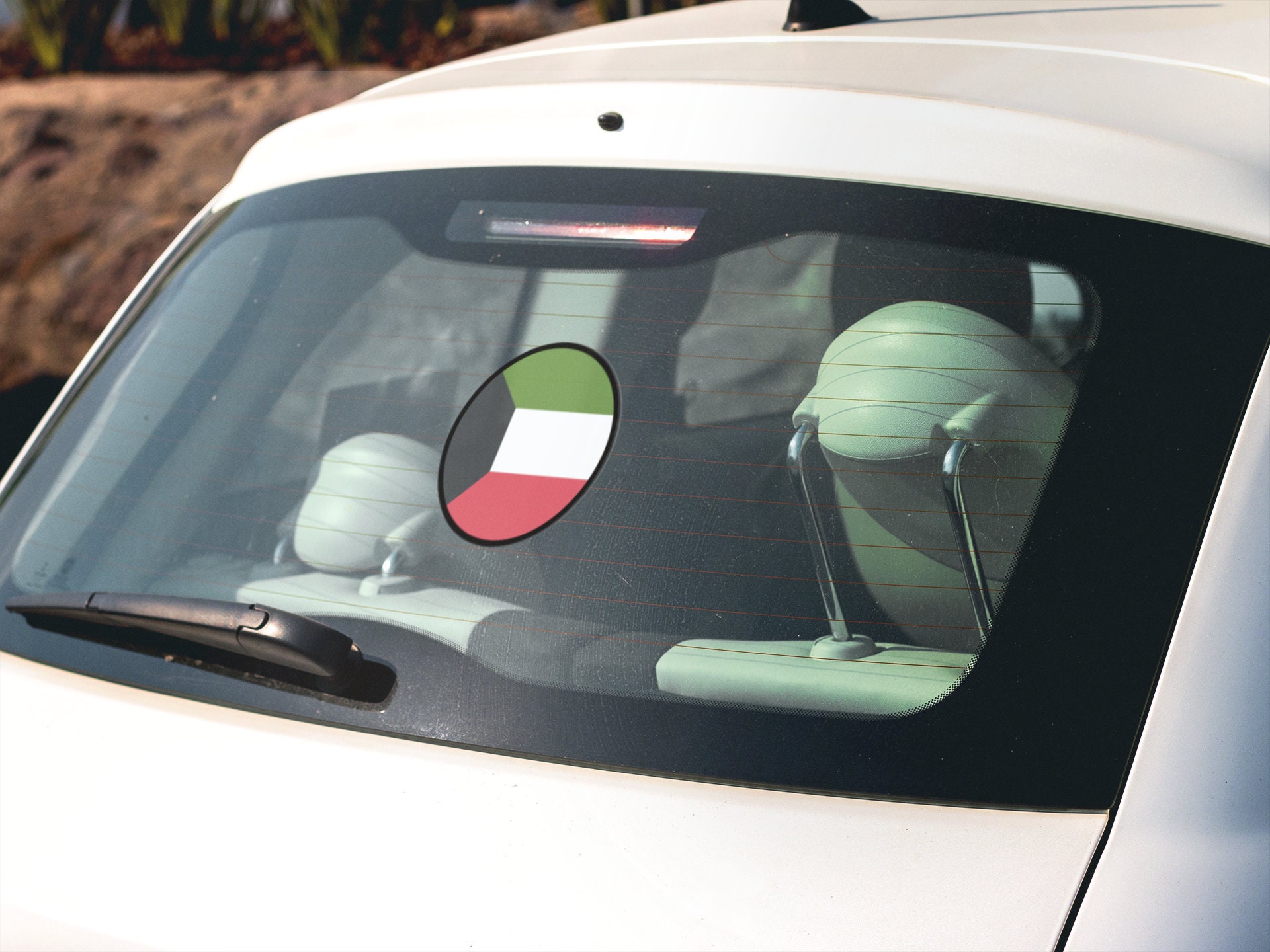 Kuwait Flag Circle Sticker Decal - Etsy