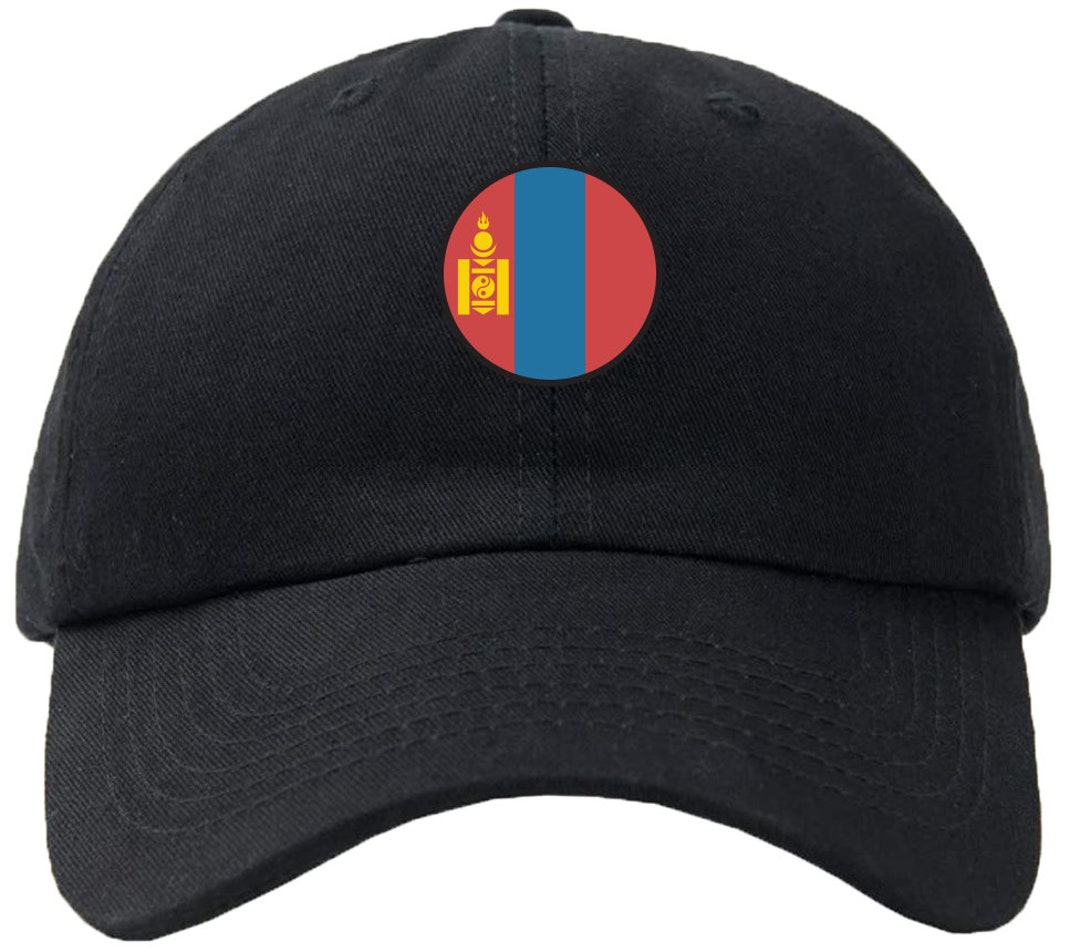 Mongolia Flag Circle Baseball Cap Hat Hook & Loop Closure - Etsy