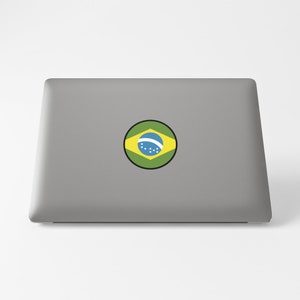 Brazil Flag Circle Sticker Decal - Etsy