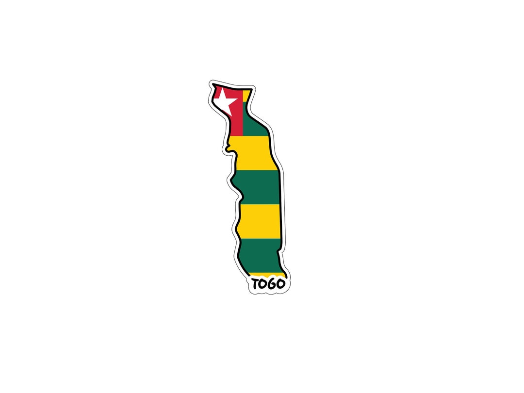 Togo Map Flag Sticker Decal - Etsy