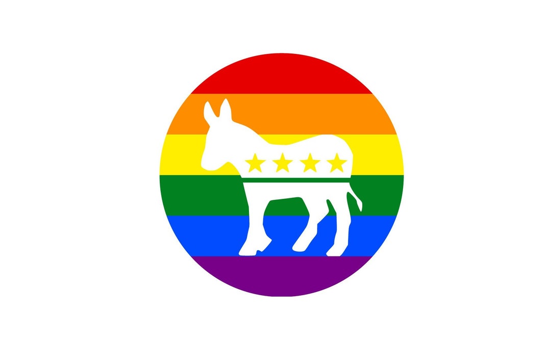 LGBTQ Democratic Donkey Rainbow Joe Biden Kamala Harris Decal Sticker ...
