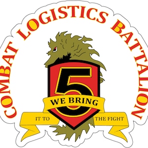 US Marine Corps Badge Sticker Decal Combat Logistics Battalion 5 Car ...
