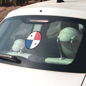 Panama Flag Circle Sticker Decal - Etsy