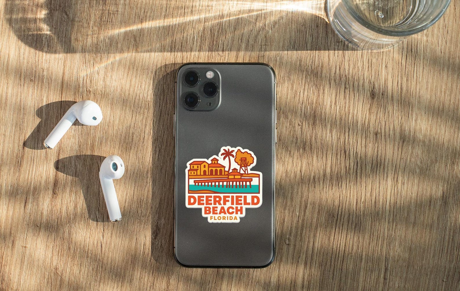 Deerfield Beach Florida Sticker Decal Vinyl Die-cut City Skyline ...