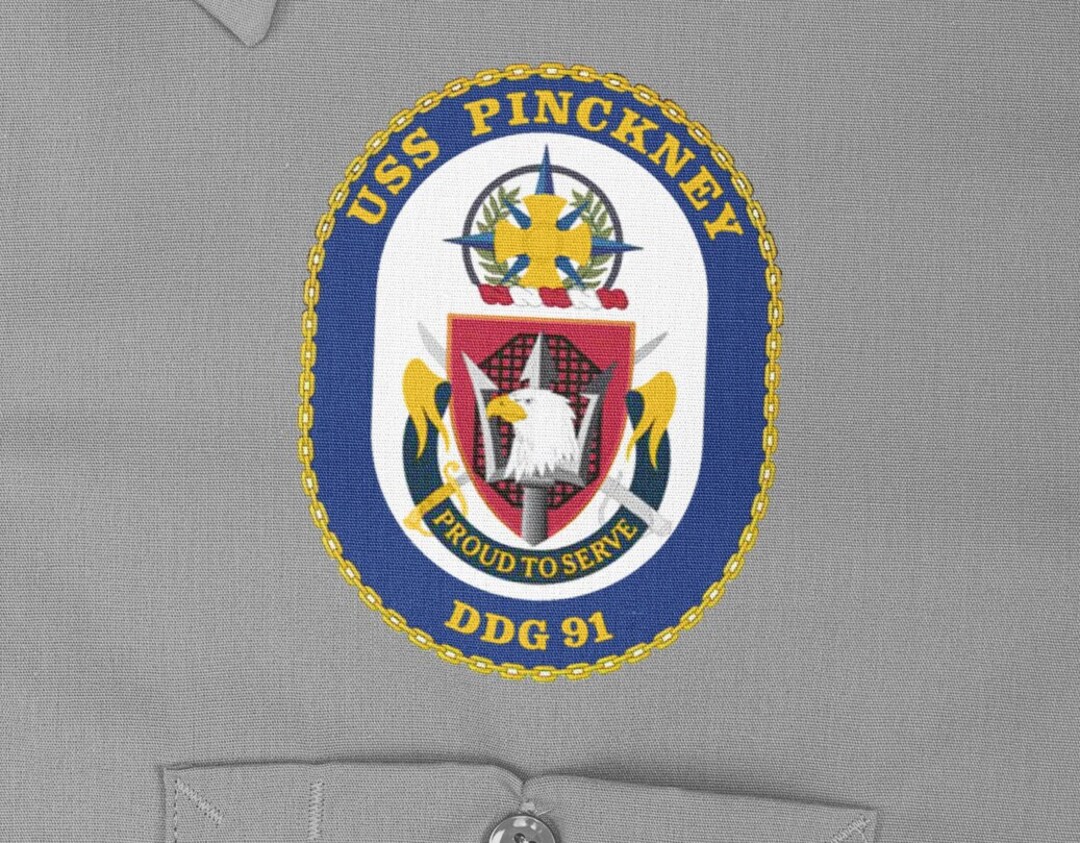 USS Pinckney DDG-91 Badge Iron on Heat Transfer Vinyl HTV Arleigh Burke ...