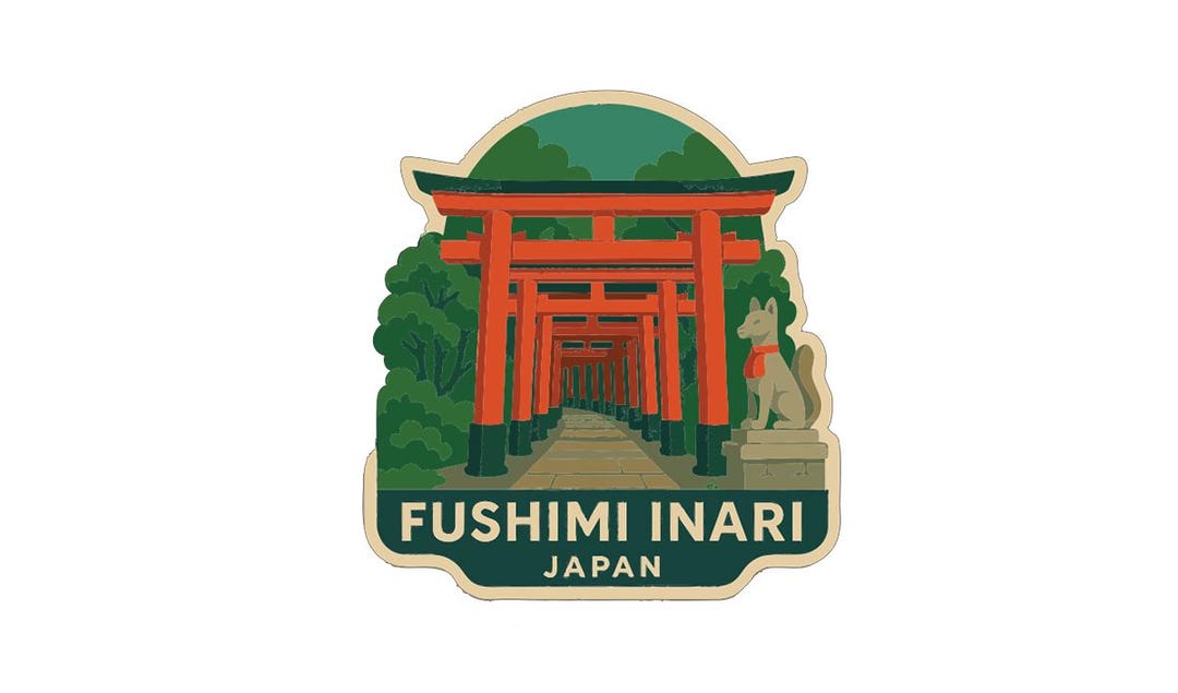 Fushimi Inari Shrine Japan Sticker Decal Vinyl Die-cut Symbolic ...