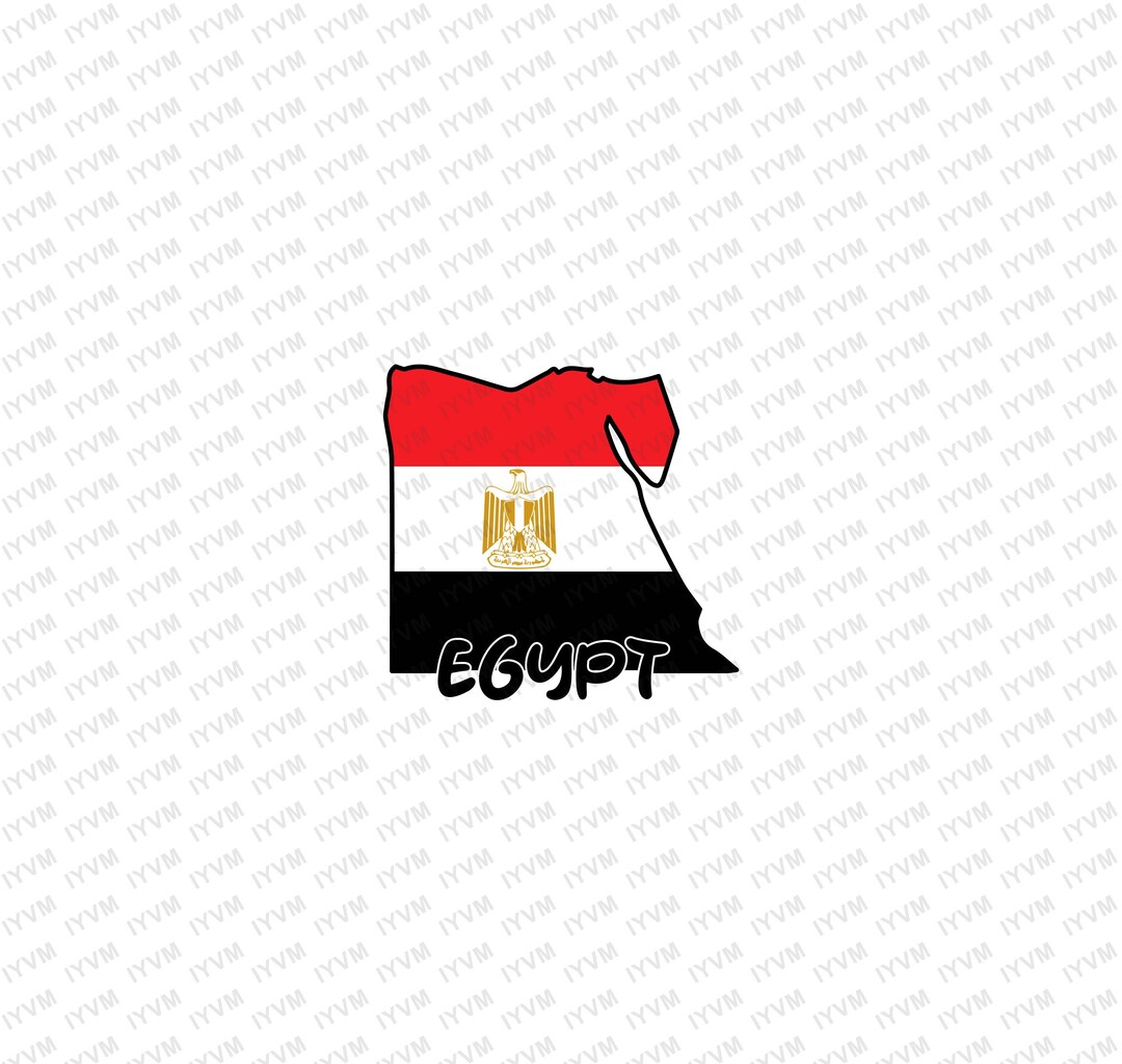 Egypt Map Iron on Heat Transfer Vinyl HTV / Arab Republic of Egypt ...