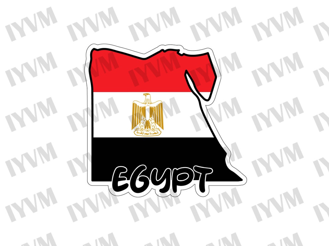Egypt Map Flag Sticker Decal / Arab Republic of Egypt / Cairo ...