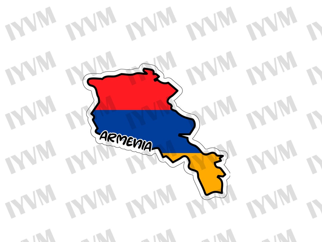 Armenia Map Flag Sticker Decal / Yerevan / Մեկ Ազգ, Մեկ Մշակույթ Mek ...