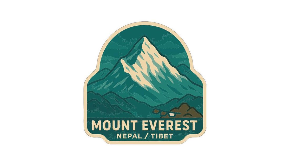 Mount Everest Nepal Tibet Sticker Decal Vinyl Die-cut Symbolic Landmark ...