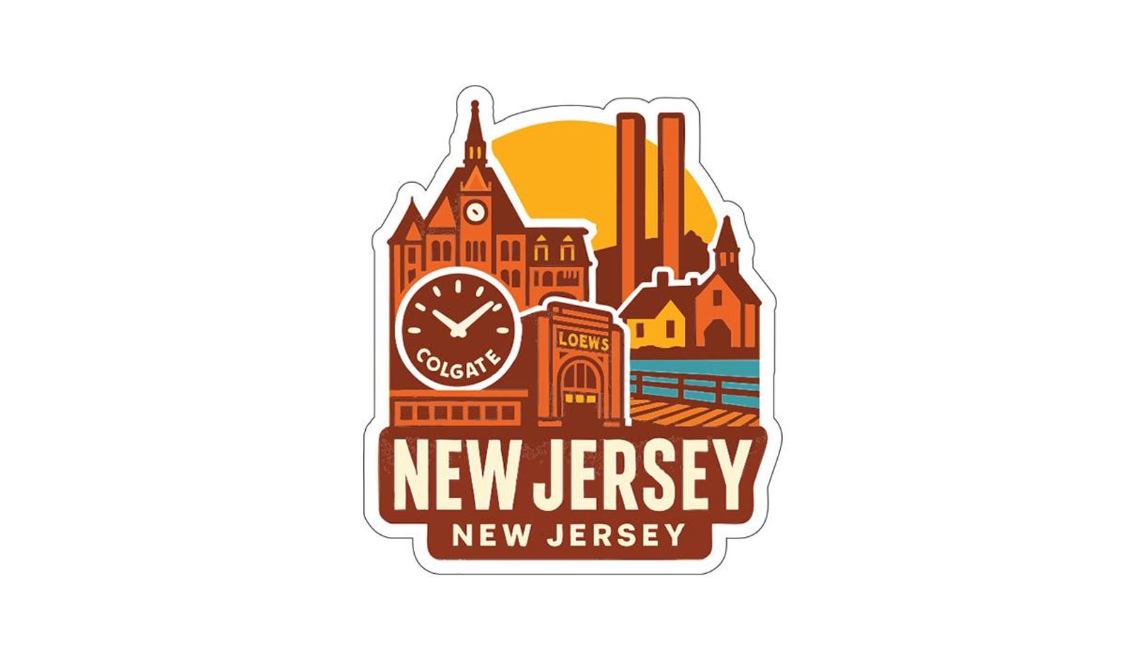 New Jersey Sticker Decal Vinyl Die-cut City Skyline Landmark Design - Etsy