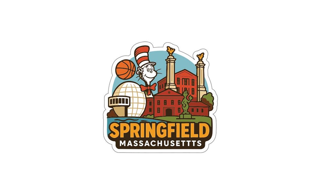 Springfield Massachusetts Sticker Decal Vinyl Die-cut City Skyline ...