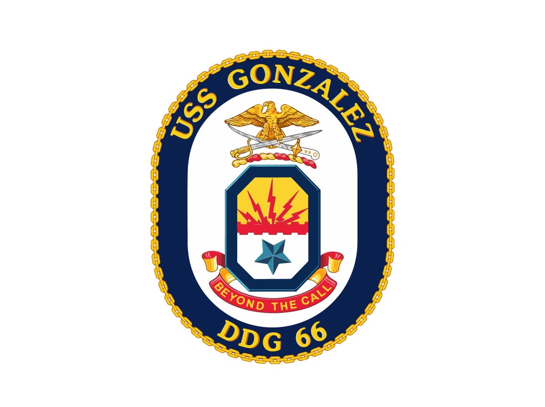 USS Gonzalez DDG-66 Badge Sticker Decal Arleigh Burke Class Destroyer ...