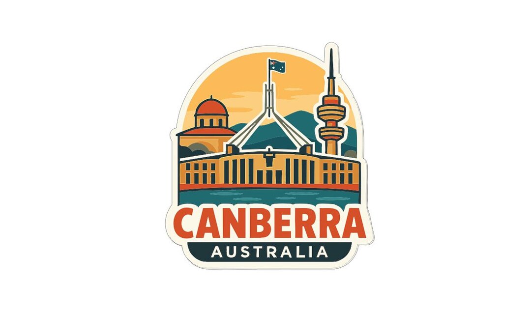 Canberra Australia Sticker Decal Vinyl Die-cut City Skyline Landmark ...