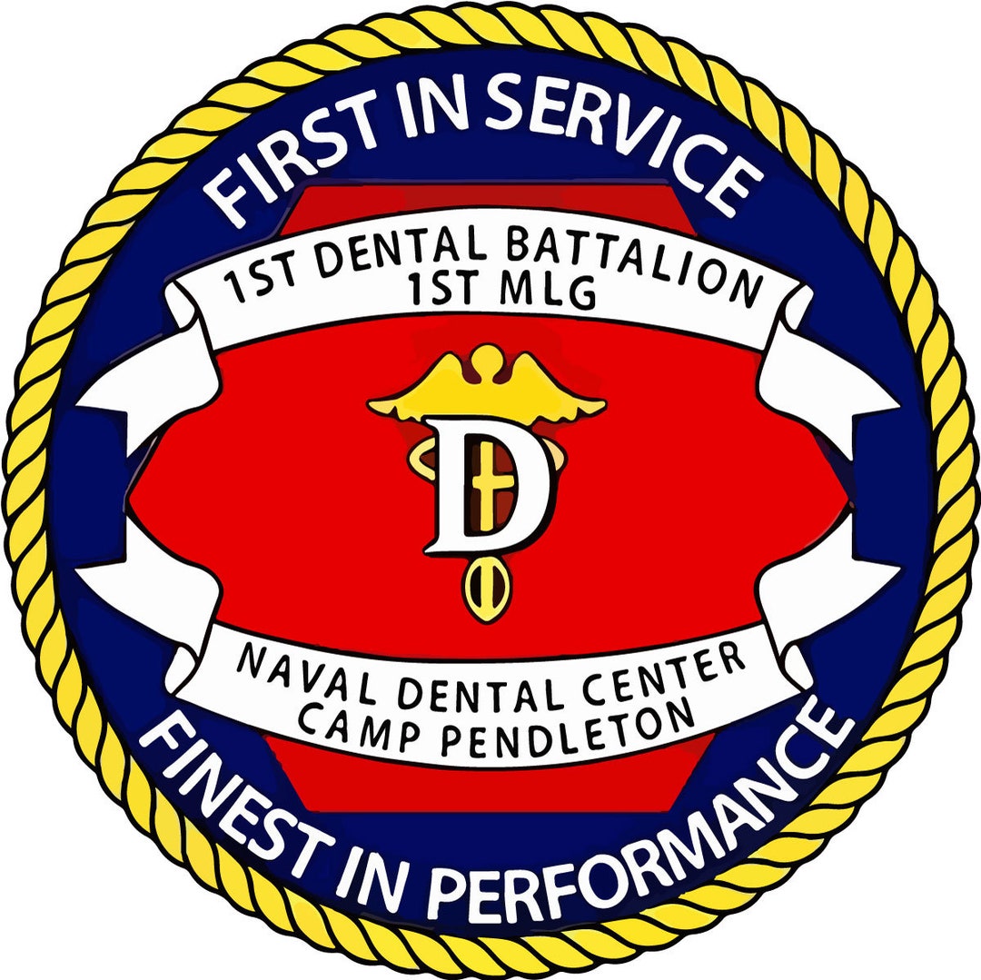 US Marine Corps Badge Sticker Decal 1st Dental Battalion Car Sticker ...