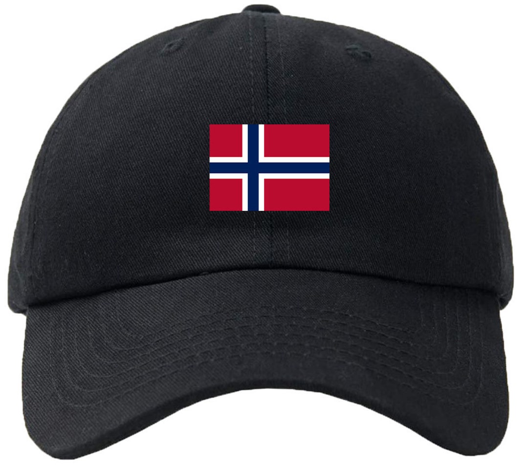 Norway Flag Baseball Cap Hat Hook & Loop Closure / Norwegian / Kingdom ...