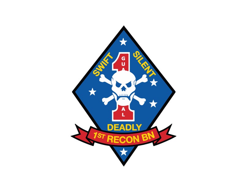 US Marine Corps Badge Sticker Decal 1st Reconnaissance Battalion Swift ...