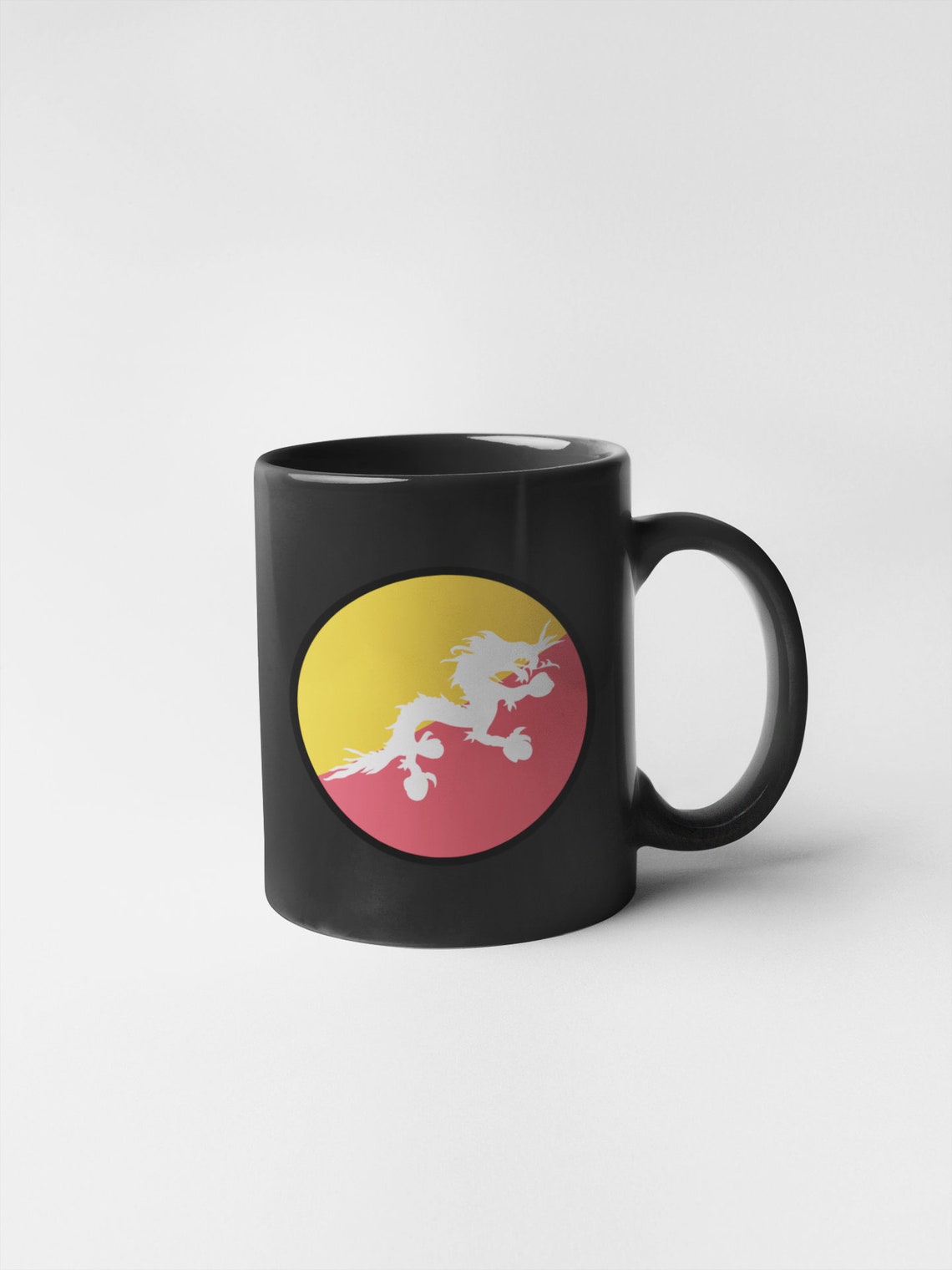 Bhutan Flag Circle Sticker Decal - Etsy