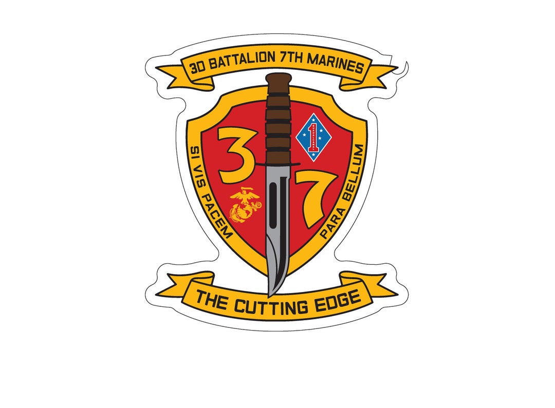 Stickers Decal for US Marine Corps Badge 3rd Battalion 7th Marines the ...