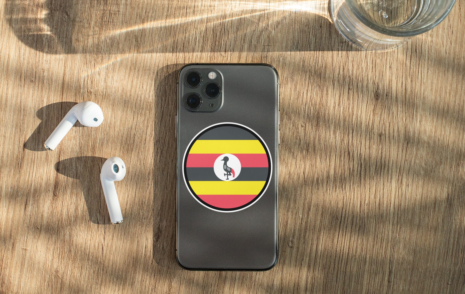 Uganda Flag Circle Sticker Decal - Etsy