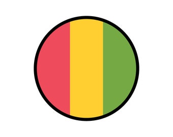 Guinea Flag Vinyl Sticker, National Pride Sticker, Laptop Decal, Travel ...