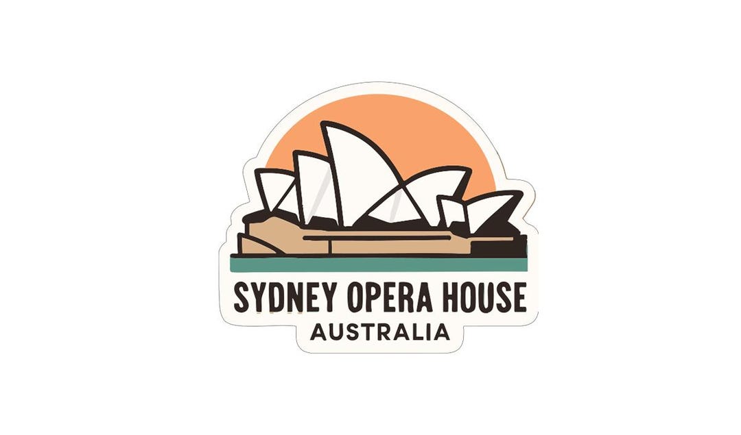 Sydney Opera House Australia Sticker Decal Vinyl Die-cut Symbolic ...
