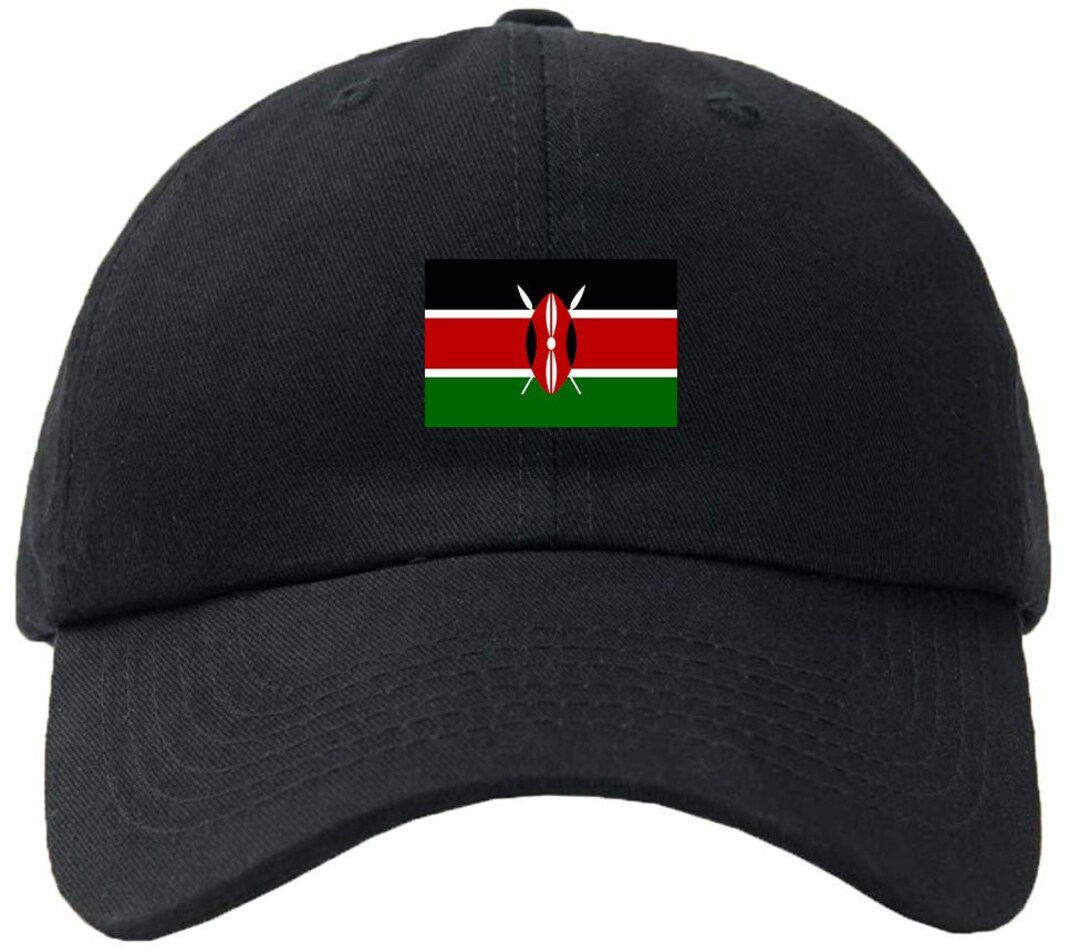 Kenya Flag Baseball Cap Hat Hook & Loop Closure / Republic of Kenya ...
