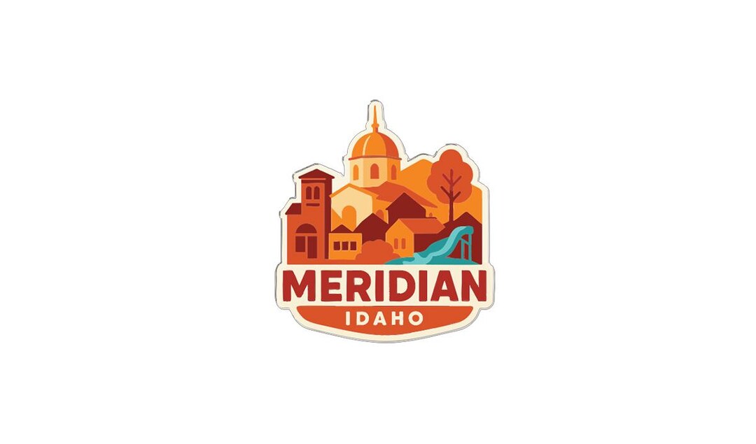 Meridian Idaho Sticker Decal Vinyl Die-cut City Skyline Landmark Design ...