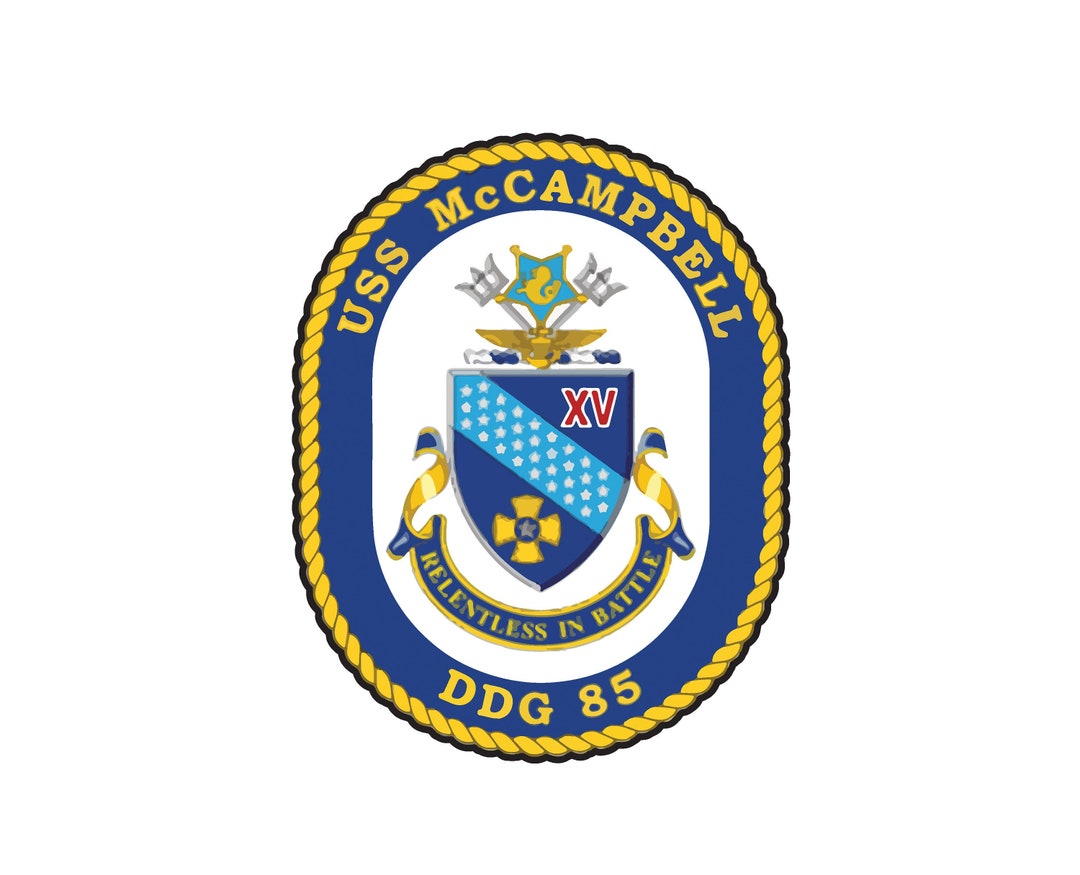 USS Mccampbell DDG-85 Badge Sticker Decal Arleigh Burke Class Destroyer ...