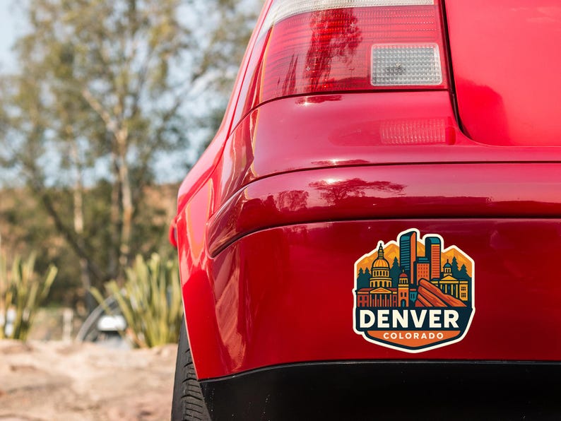 Denver Sticker Decal Vinyl Die-cut City Skyline Landmark Design - Etsy