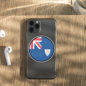 Anguilla Flag Circle Sticker Decal - Etsy