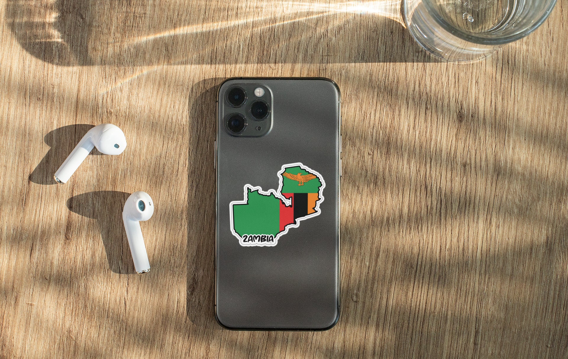 Zambia Map Flag Sticker Decal - Etsy