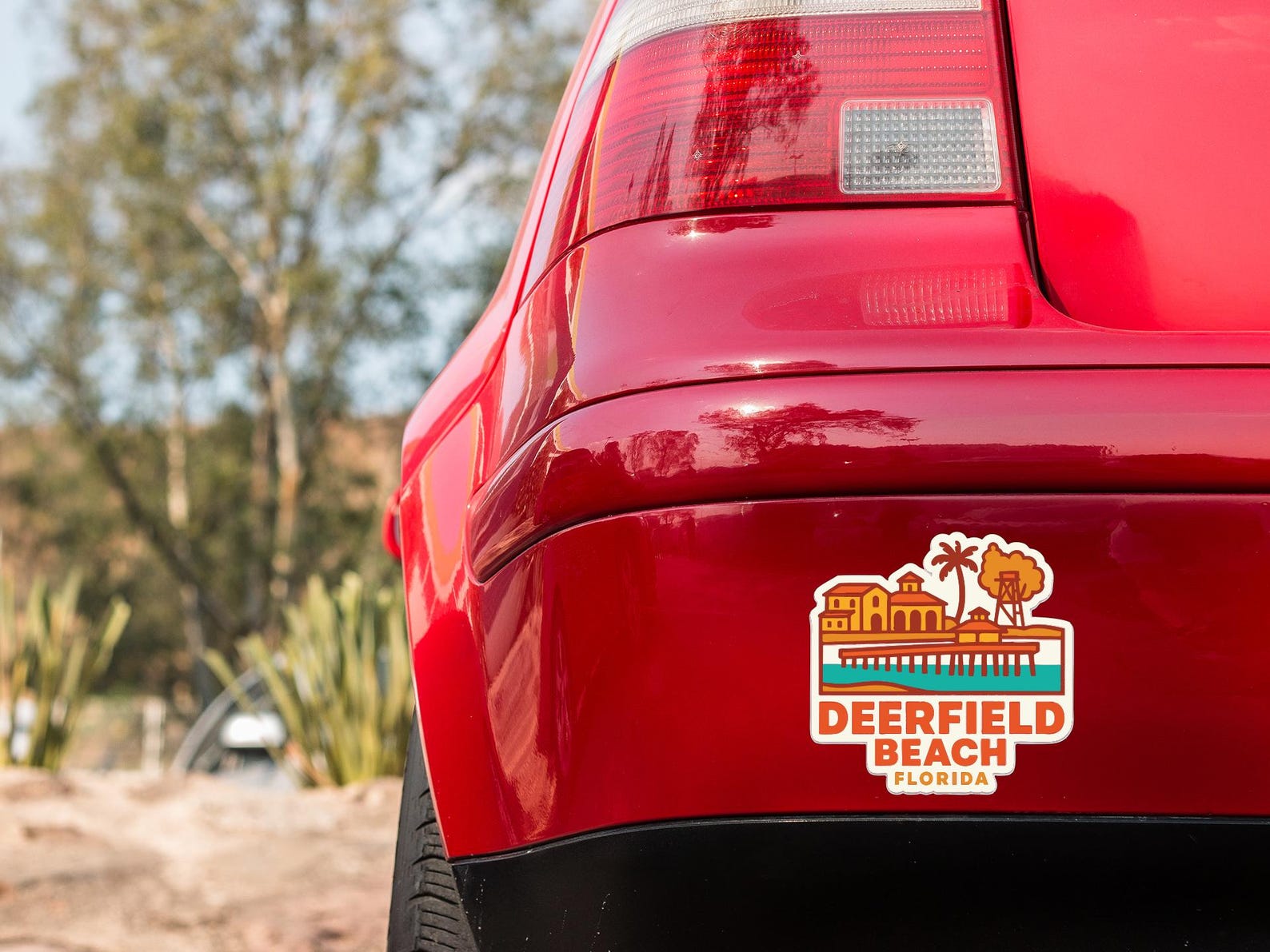 Deerfield Beach Florida Sticker Decal Vinyl Die-cut City Skyline ...