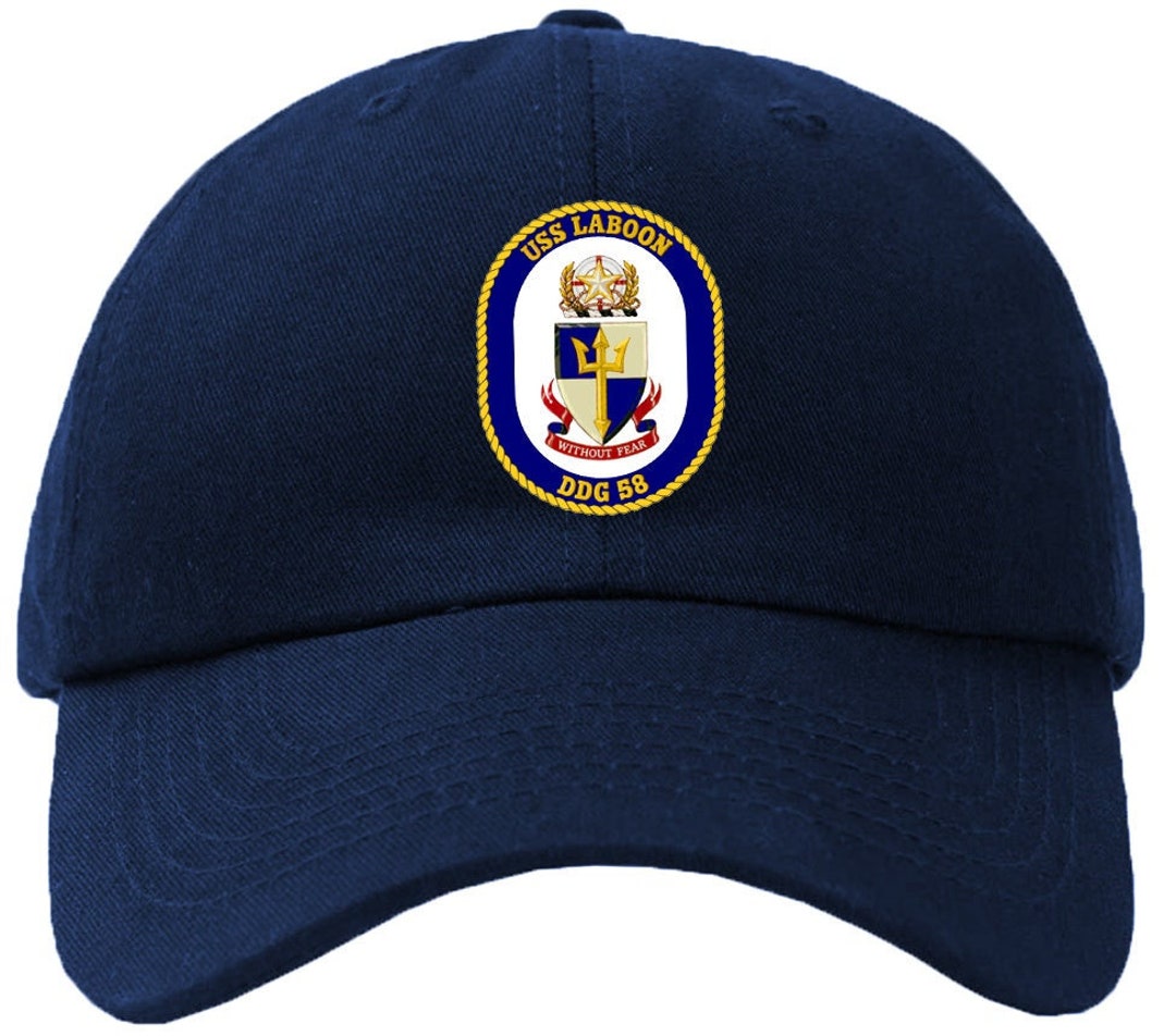 USS Laboon DDG-58 Badge Baseball Cap Hat Hook & Loop Closure Arleigh ...