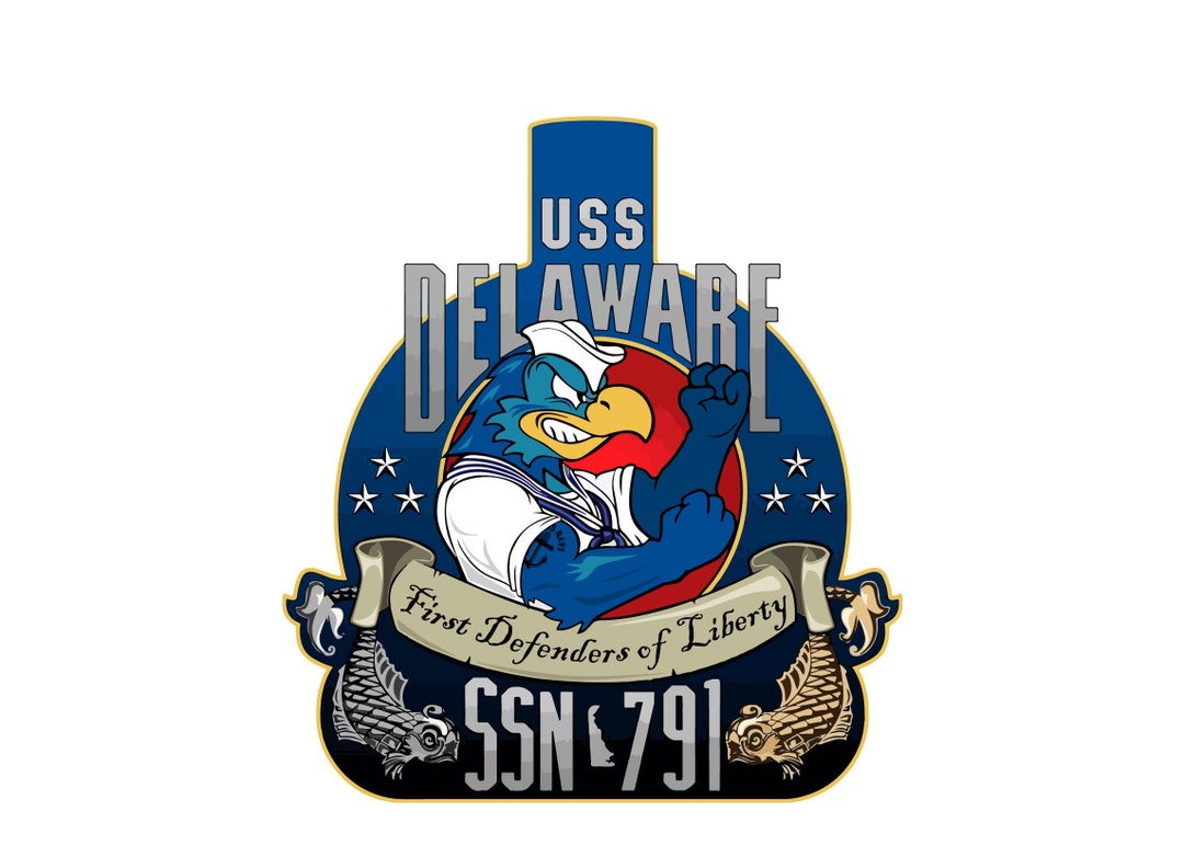 USS Delaware SSN-791 Badge Sticker Decal Virginia Class Attack ...