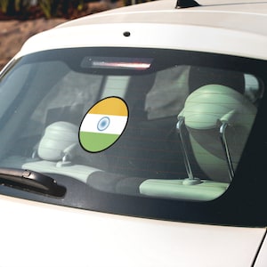 India Flag Circle Sticker Decal - Etsy