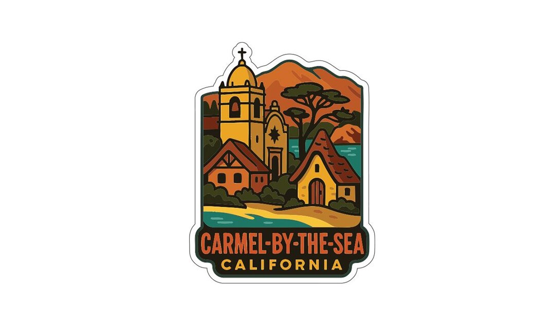 Carmel-by-the-sea Sticker Decal Vinyl Die-cut City Skyline Landmark ...