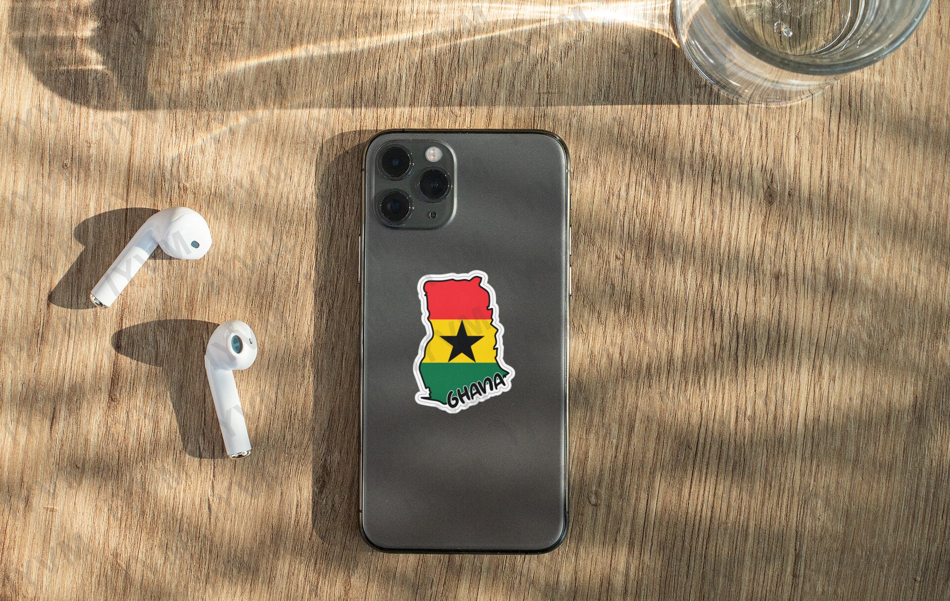 Ghana Map Flag Sticker Decal / Republic of Ghana / Freedom and - Etsy