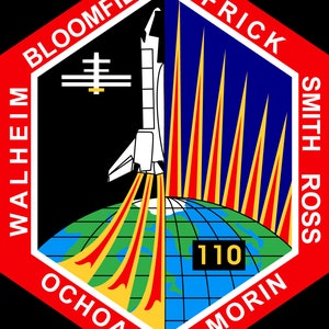 NASA STS-110 Mission Patch Sticker Decal Atlantis NASA Space Shuttle Mission - Etsy