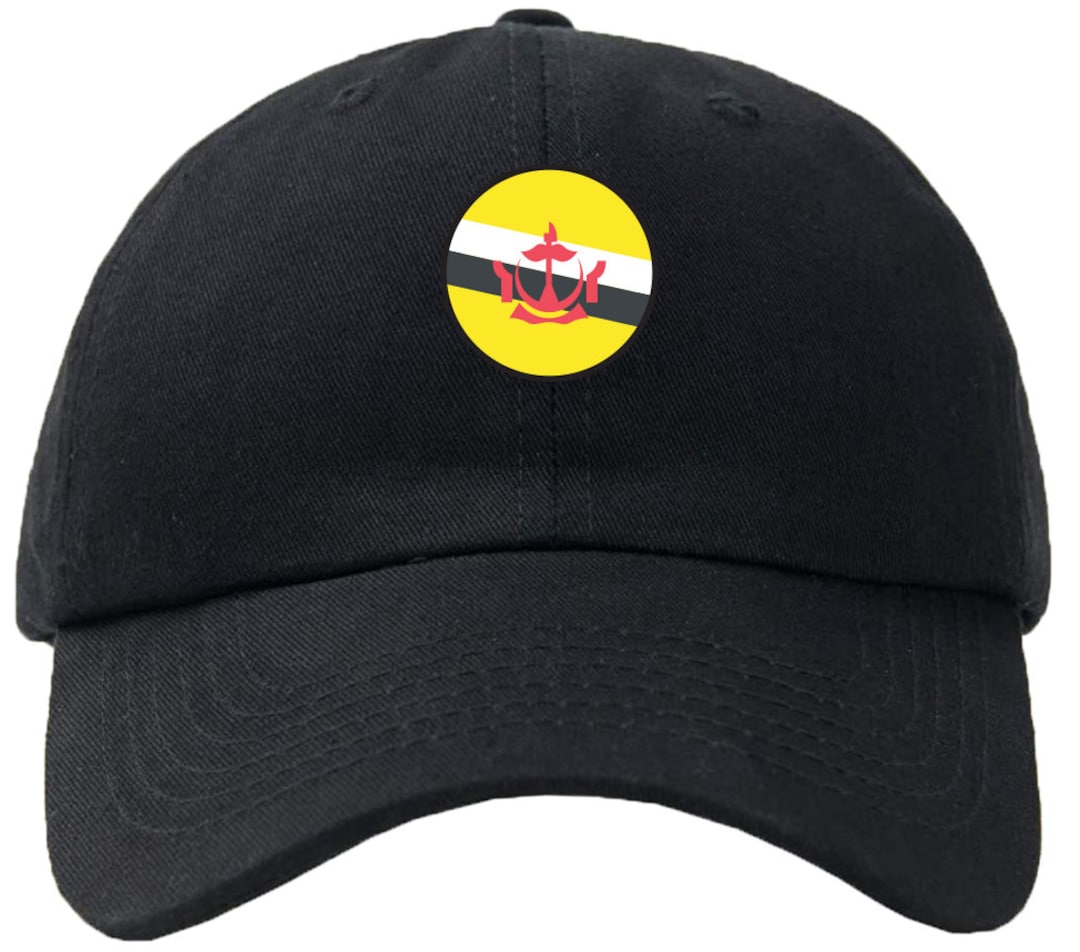 Brunei Flag Circle Baseball Cap Hat Hook & Loop Closure - Etsy