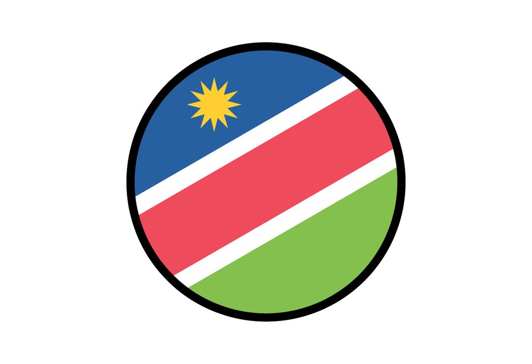 Namibia Flag Circle Sticker Decal - Etsy