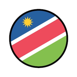 Namibia Flag Circle Sticker Decal - Etsy