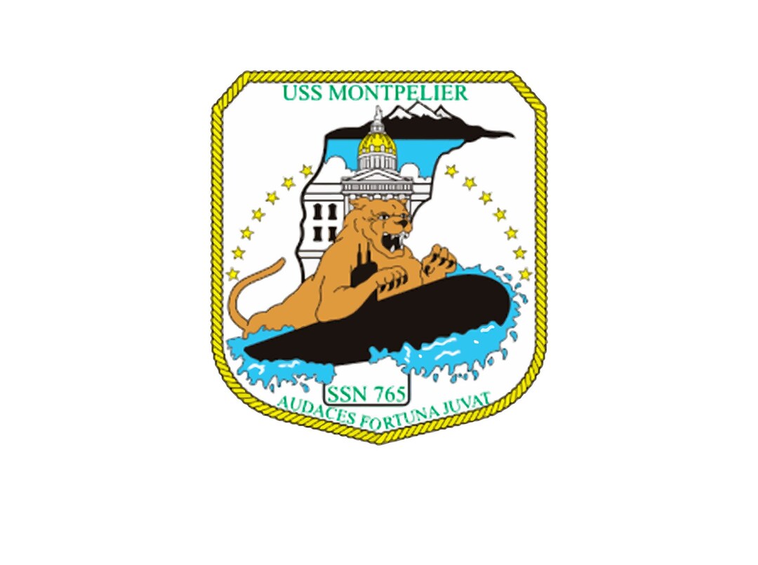 USS Montpelier SSN-765 Badge Sticker Decal Los Angeles Class Attack ...
