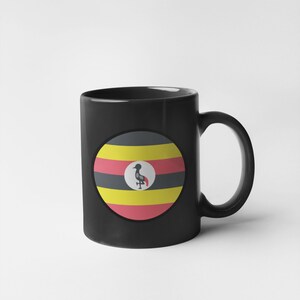 Uganda Flag Circle Sticker Decal - Etsy