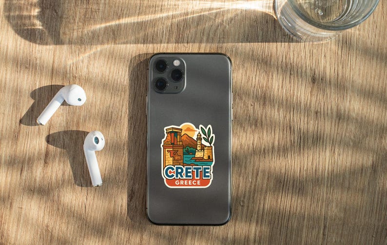 Crete Greece Sticker Decal Vinyl Die-cut City Skyline Landmark Design ...