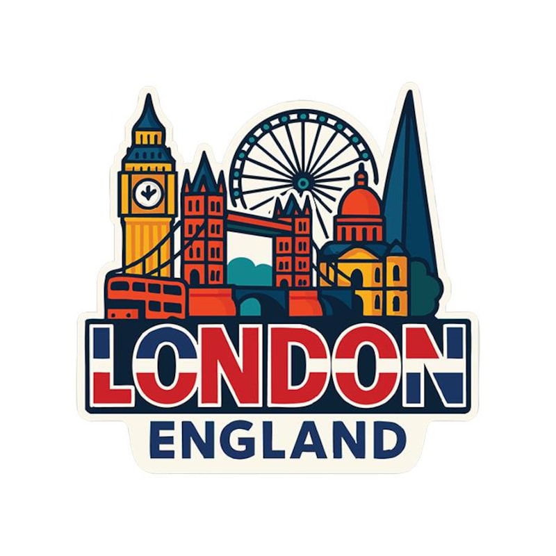 London Die Cut Stickers - Etsy