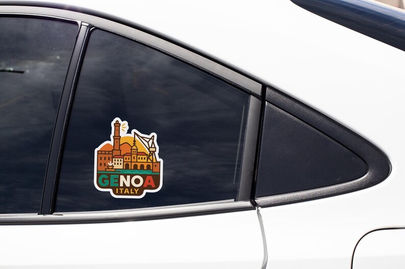 Genoa Italy Sticker Decal Vinyl Die-cut City Skyline Landmark Design - Etsy